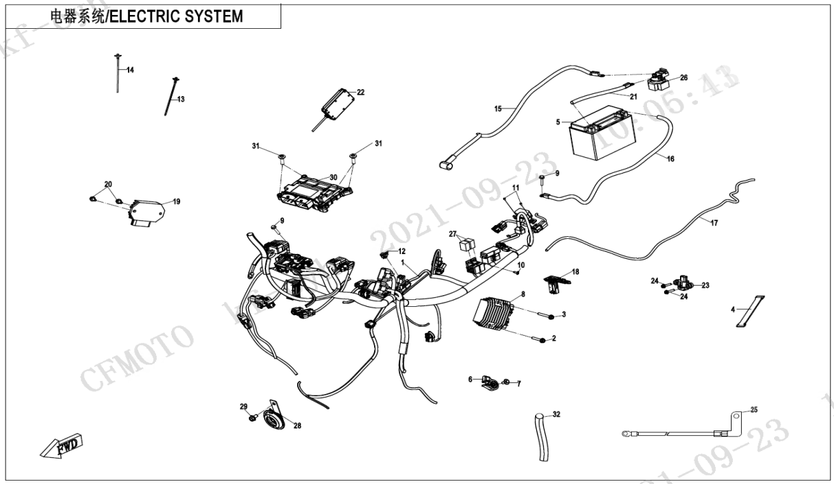 700 CLX Sport ELECTRIC SYSTEM – cfmotowholesale