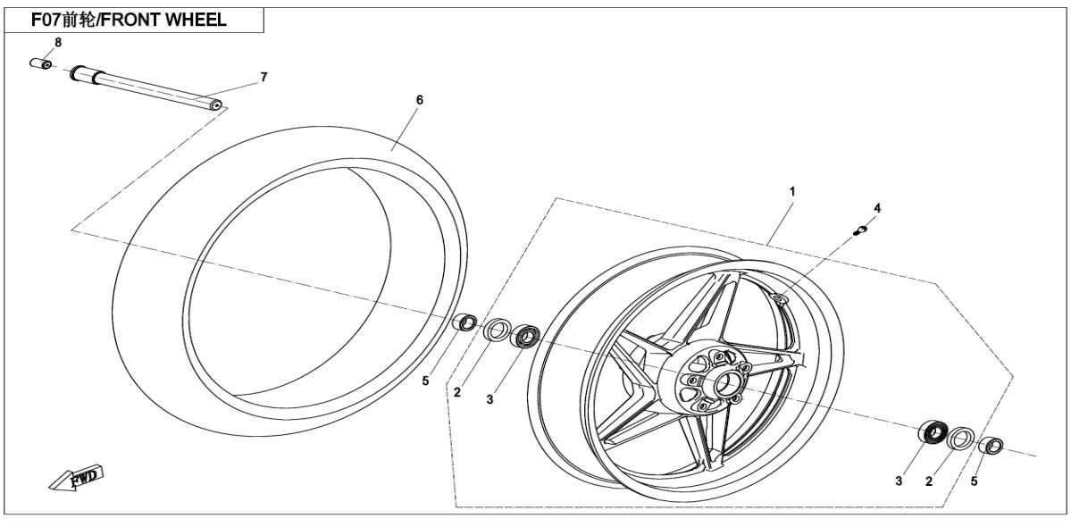 700 CLX Sport FRONT WHEEL – cfmotowholesale